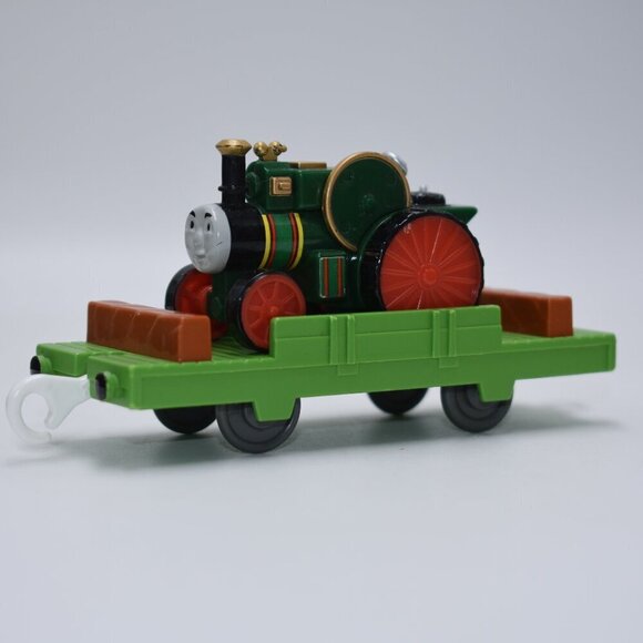 Thomas & Friends | Toys | Vintage Thomas Friends Trevor Plastic Tractor 20 On Green Flatbed Tomy ...